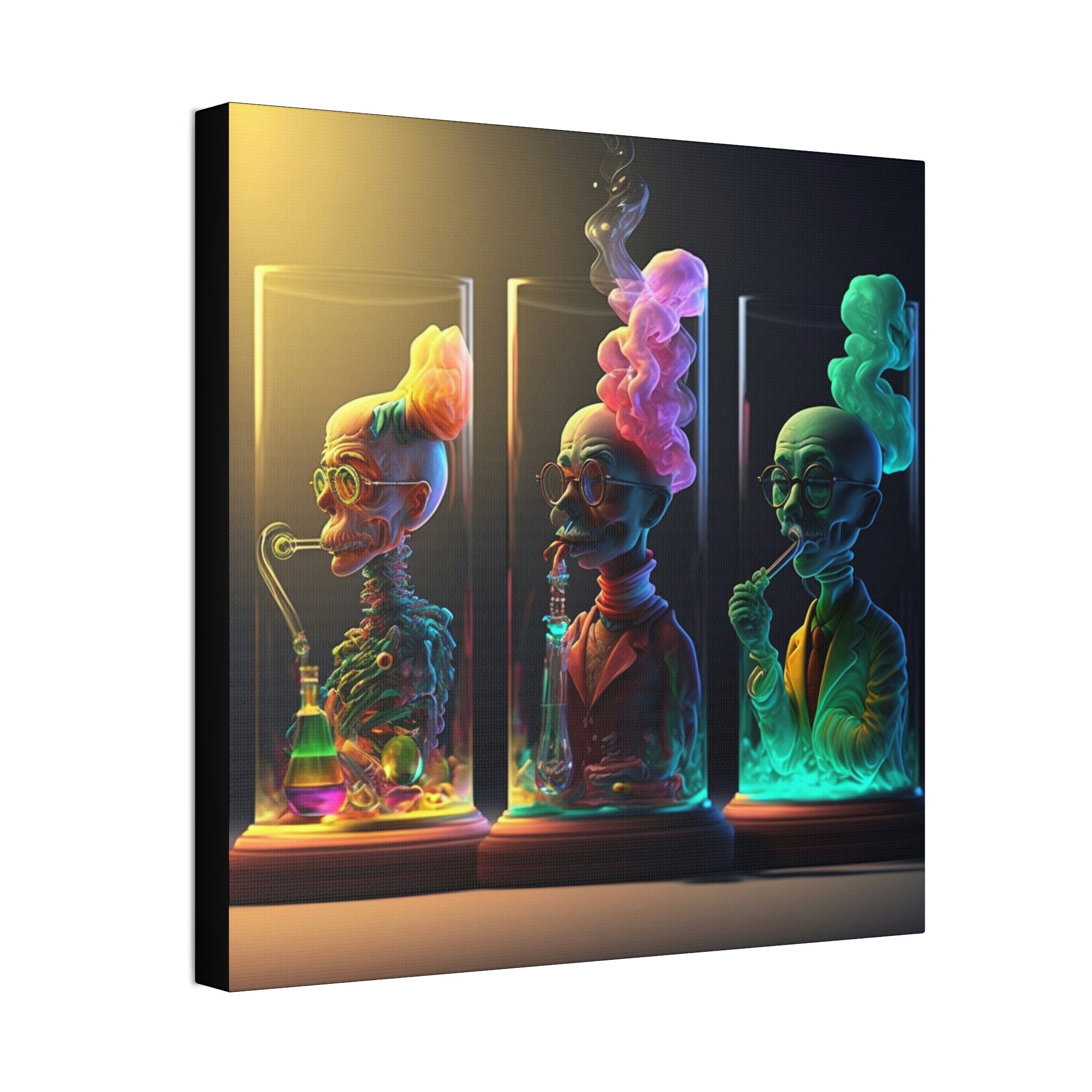 Bizarro Trippy Test Tube Squatters Canvas Art - Etsy