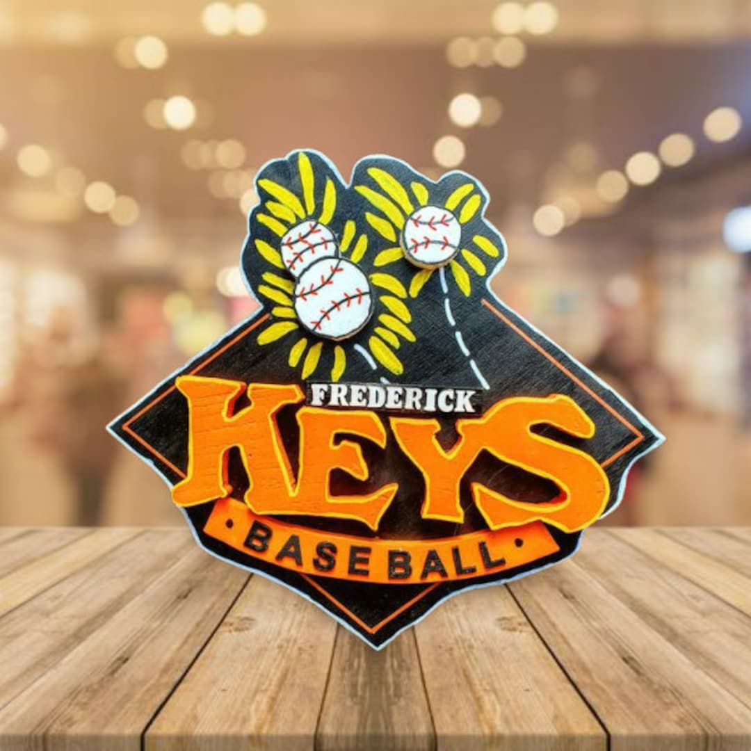 Hand Carved Wooden Frederick Keys Baseball Logo - Etsy