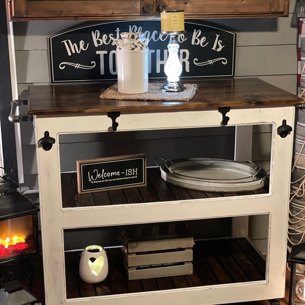 Rustic Bar Cart - Etsy