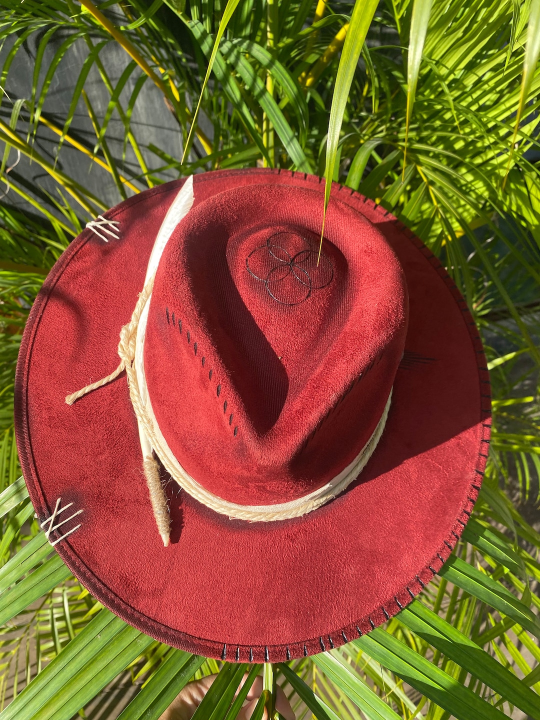Red Fire Hat | Boho Vibes, Festival Ready, Tulum Alchemist, Tribal Rave ...
