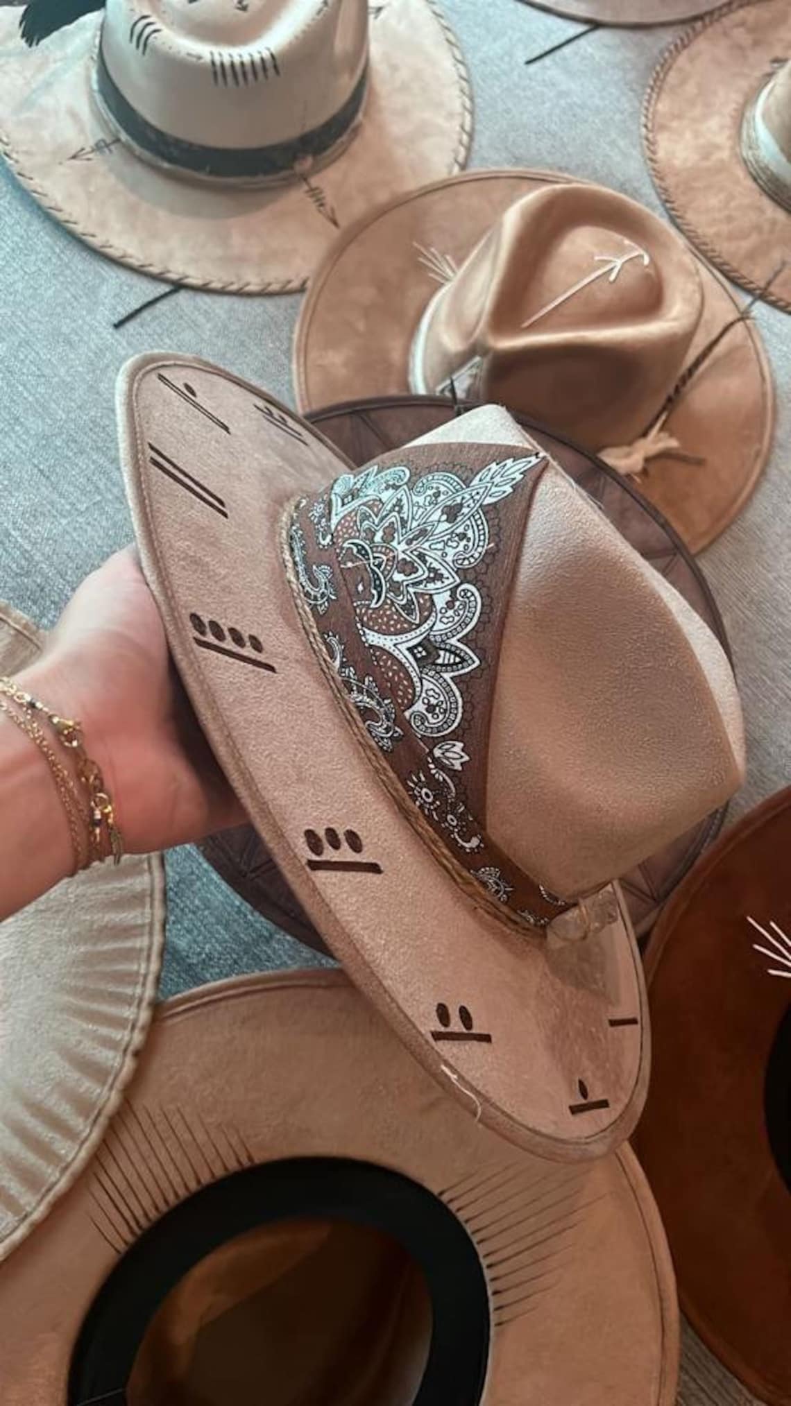 Maya Brown Hat With Bandana Fedora Hat - Unisex, Artisan-made in Tulum ...