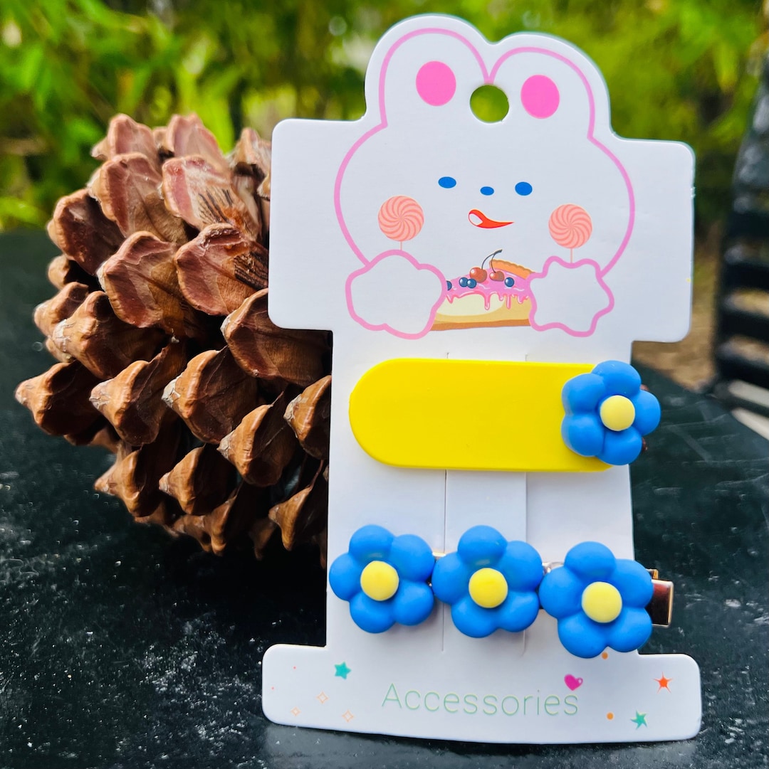 Cute Flower Hair Clips for Kids, Acrylic Hair Clips, Toddler Hair Clips ...
