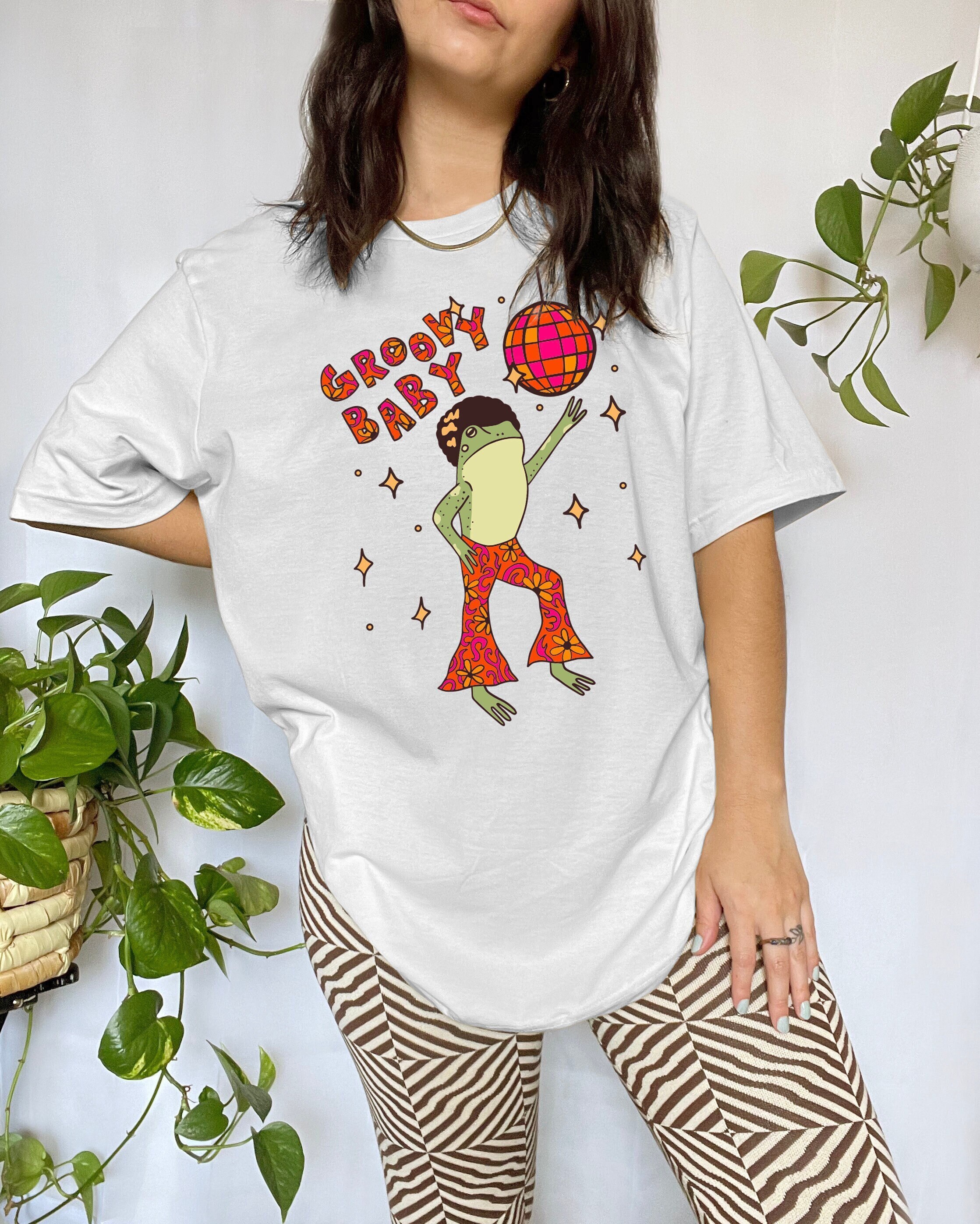 Groovy Baby Frog Shirt, Disco Frog Tee, Groovy Frog Shirt, Y2k Frog ...