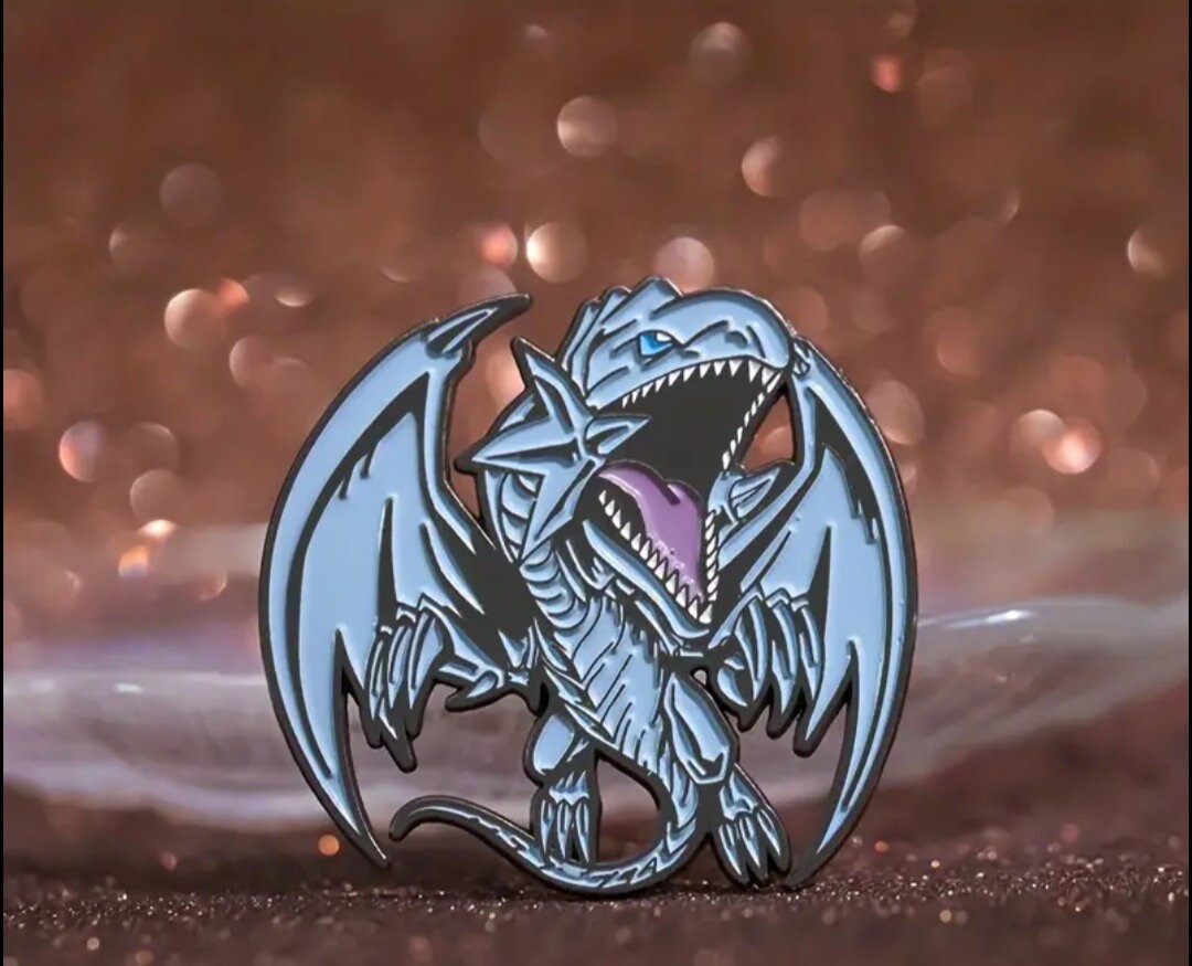 Bluey Eyes White Dragon Enamel Pin - Etsy