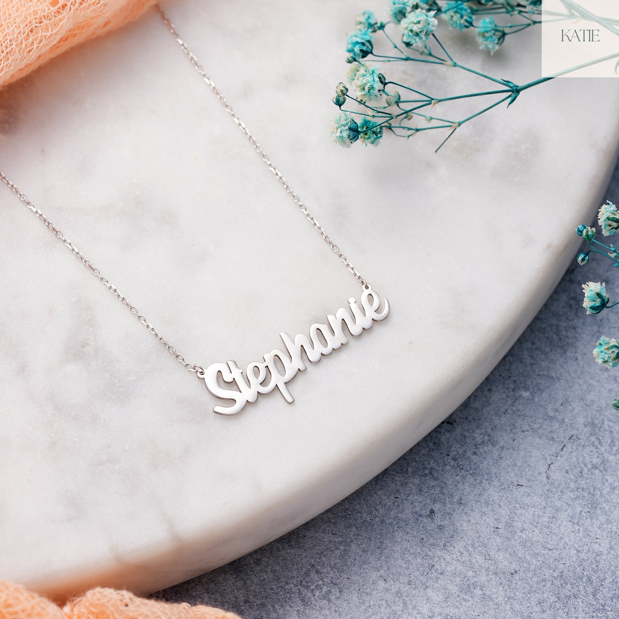 Christmas Gifts for Young Girls, Name Plate Necklace, Baby Name ...