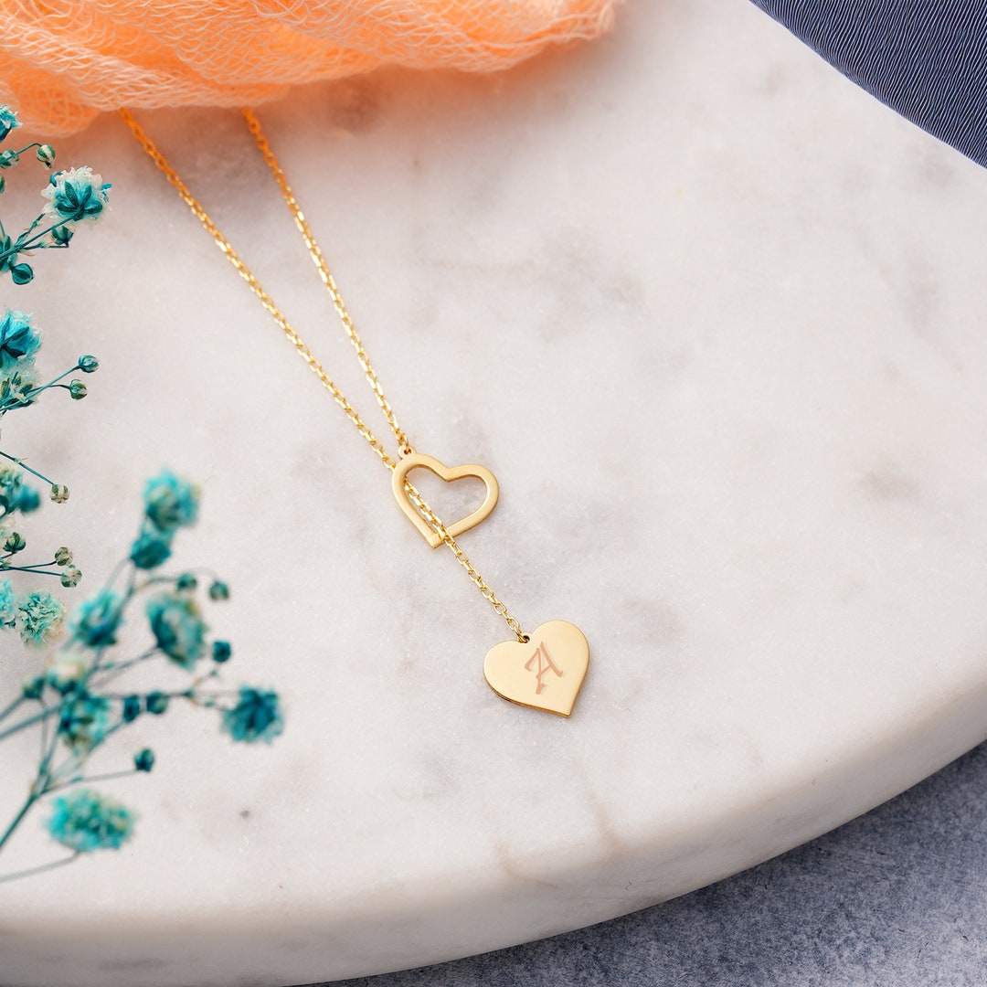 14K Solid Gold Initial Necklace, Christmas Gifts for Teenage Girls ...