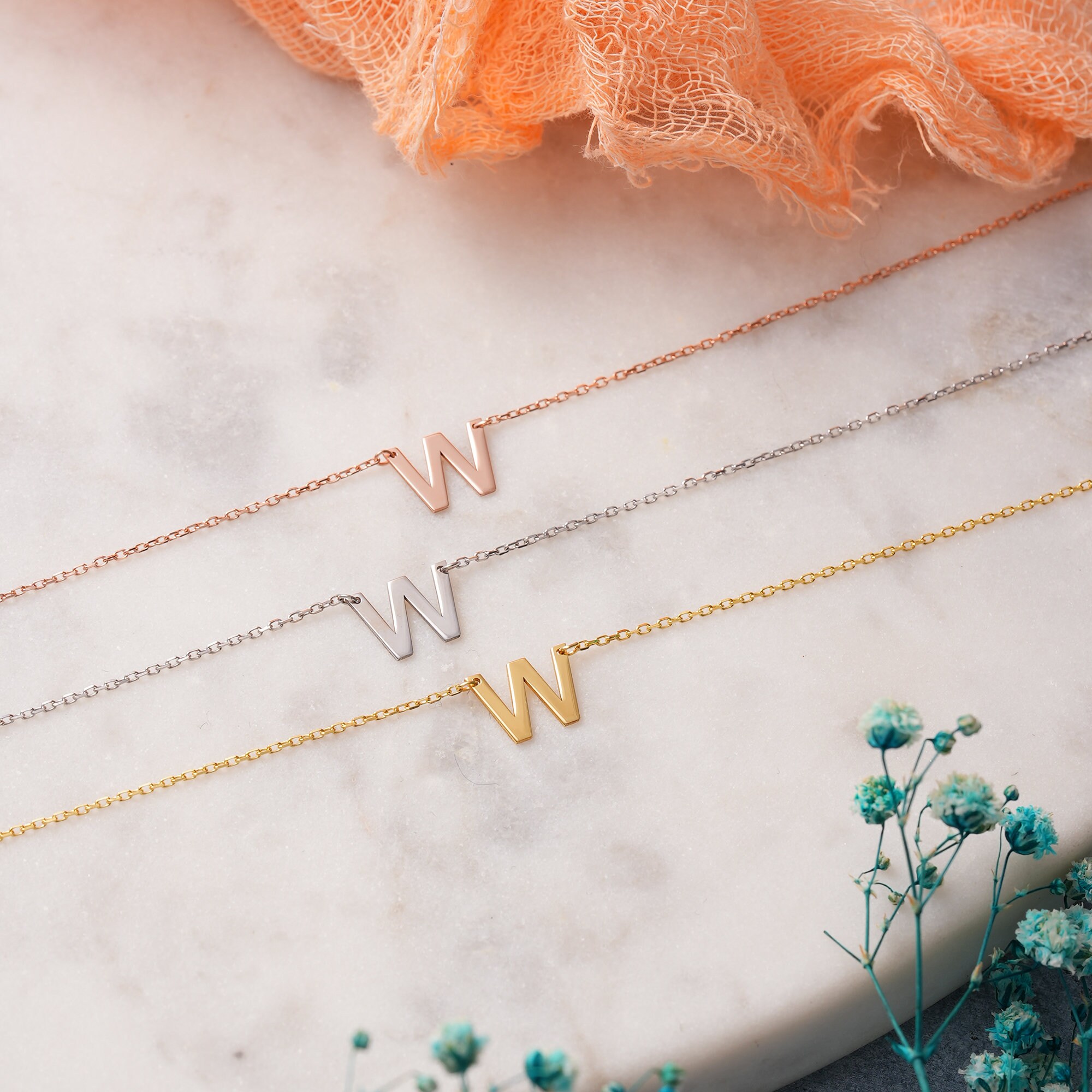 Handmade Letter Necklace Dainty Letter Necklace Gold Letter - Etsy