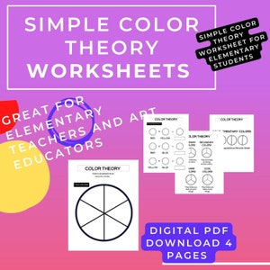 Basic Color Theory Worksheet | Art Worksheet | Color Theory Packet ...