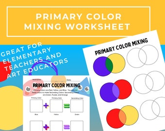 Color Theory Art Worksheet - Etsy