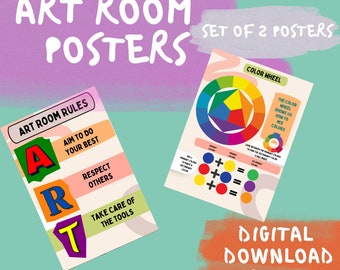 Art Classroom Posters | Set of 4| Color Theory Posters | Elementary ...