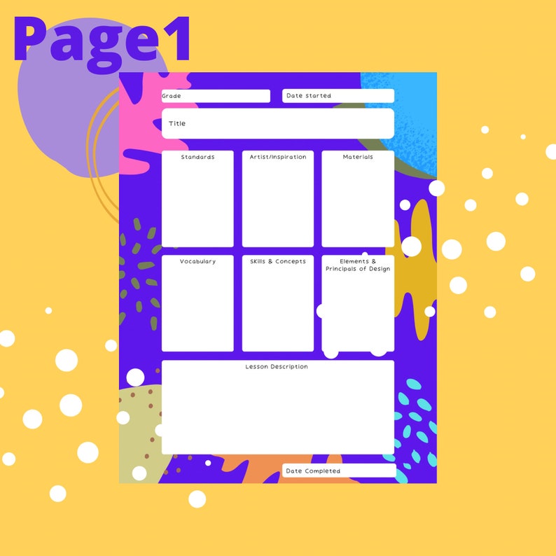 Art Curriculum Template | Curriculum Design | Art Project Template ...