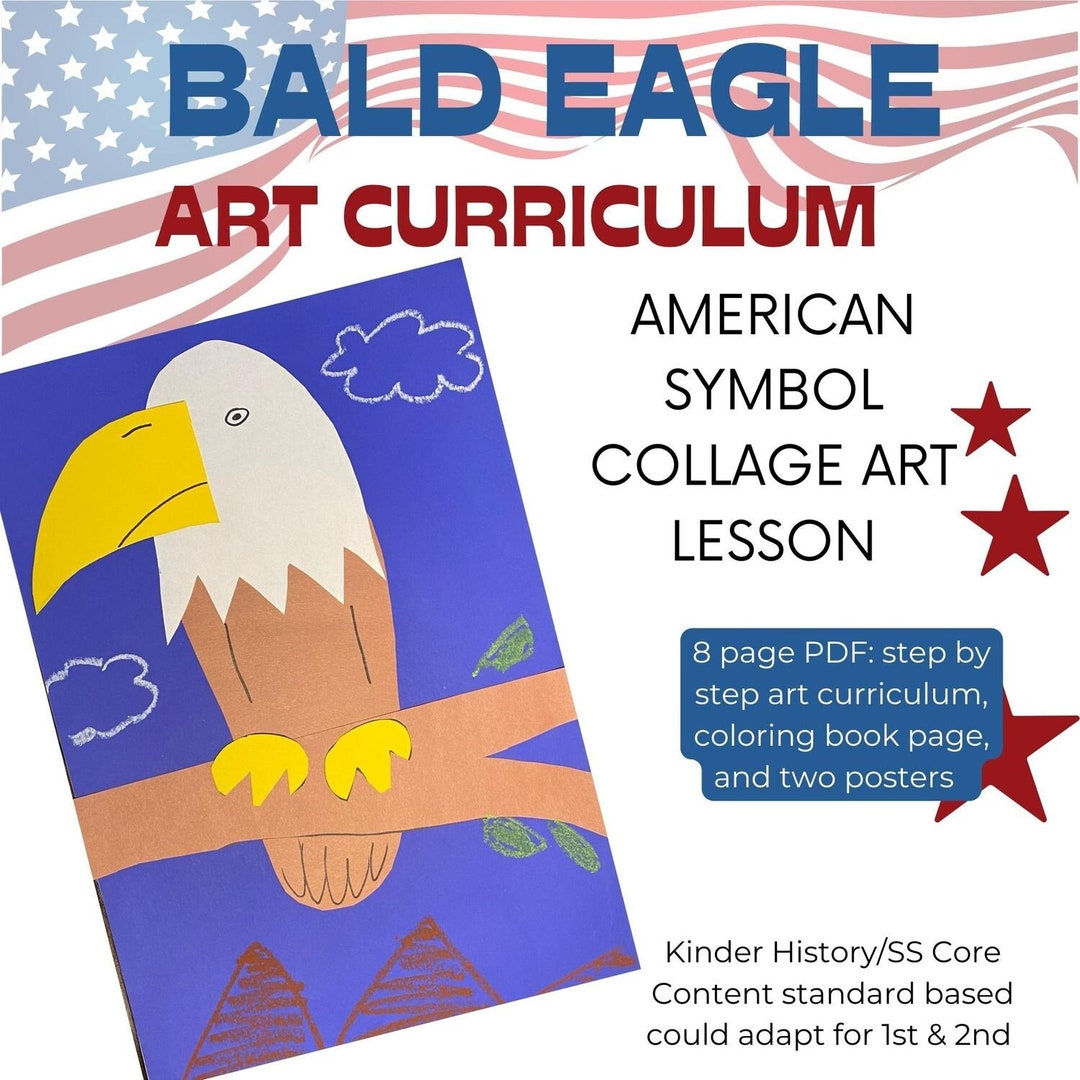Bald Eagle Art Curriculum | American Symbols Art Lesson | Kindergarten ...