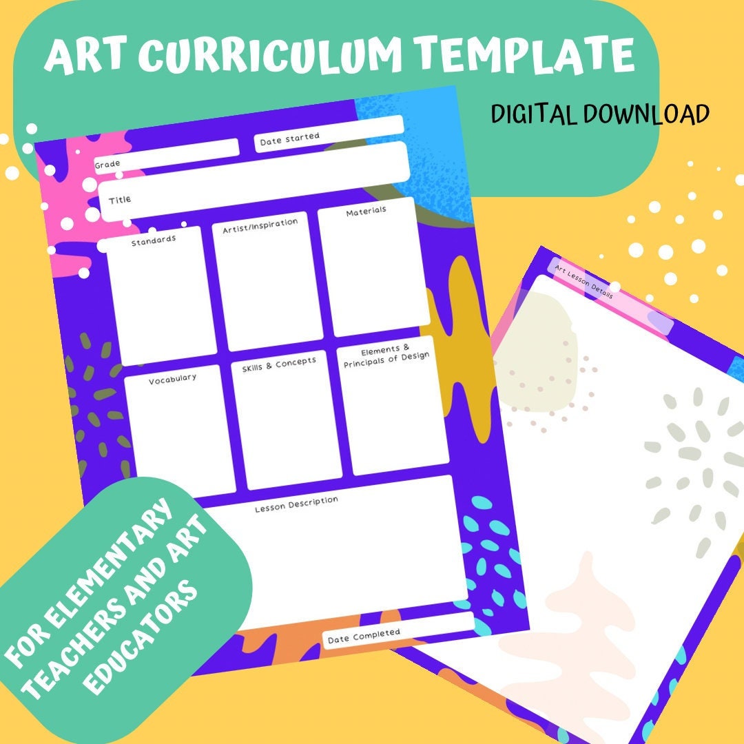 Art Curriculum Template | Curriculum Design | Art Project Template ...