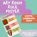 Art Room Rules Poster | Art Classroom Posters | Art Classroom Poster ...