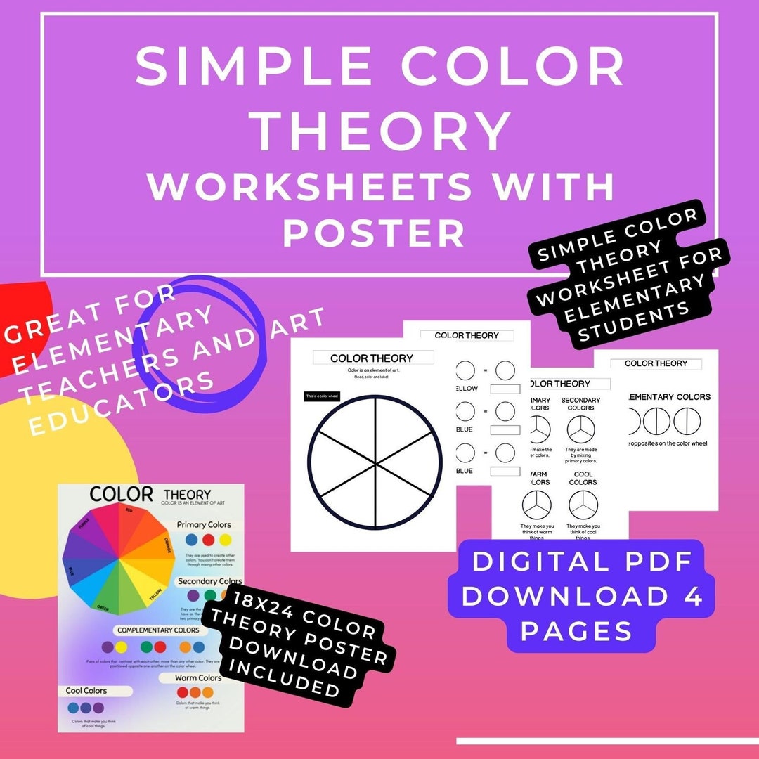 Basic Color Theory Worksheet | Art Worksheet | Color Theory Poster ...