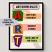 Art Room Rules Poster | Art Classroom Posters | Art Classroom Poster ...