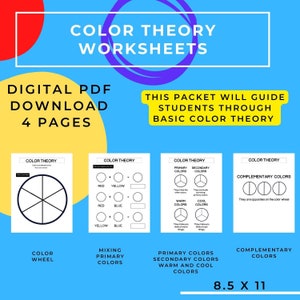 Basic Color Theory Worksheet | Art Worksheet | Color Theory Poster ...