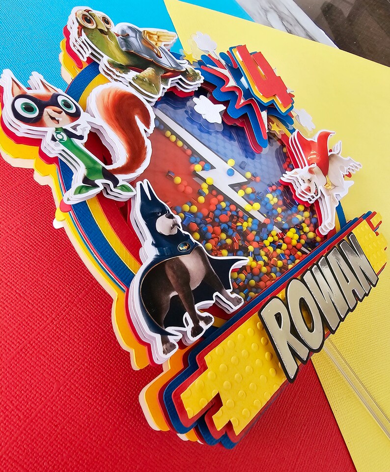 Super Pets Shaker Cake Topper LED Light Cake Topper 3D Cake Topper ...