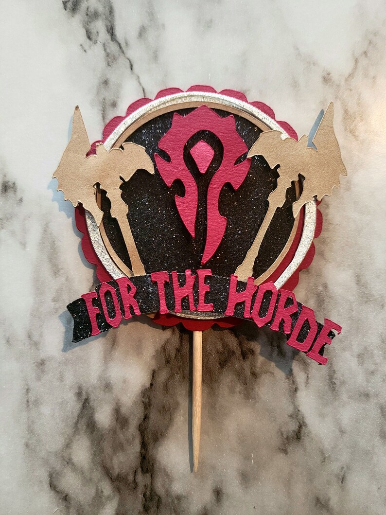 World of Warcraft for the Horde Wow Cupcake Toppers 3D Toppers Birthday ...