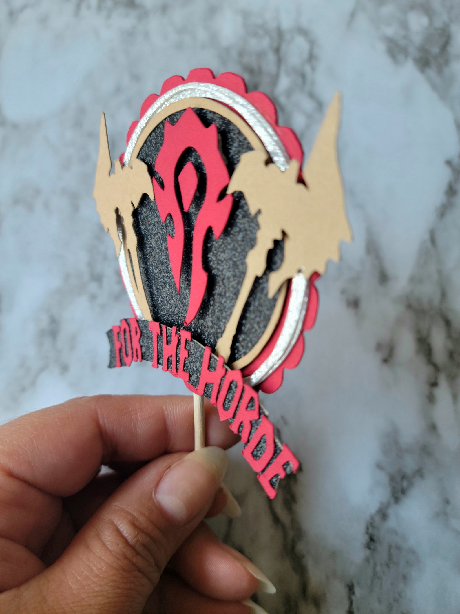 World of Warcraft for the Horde Wow Cupcake Toppers 3D Toppers Birthday ...