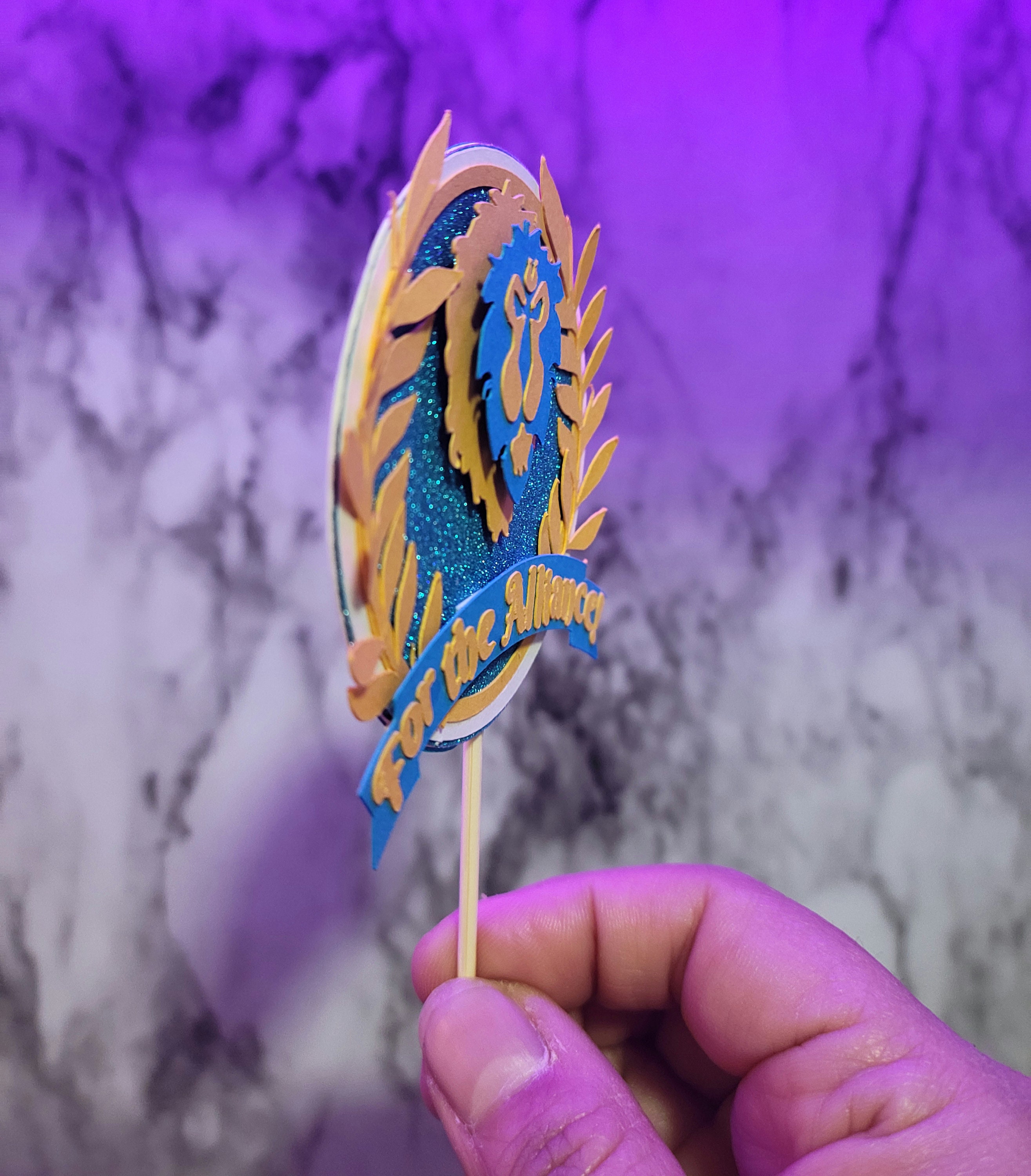 World of Warcraft | for the Alliance | Cupcake Topper | 3D Toppers ...