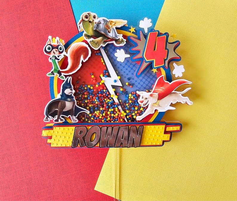 Super Pets Shaker Cake Topper LED Light Cake Topper 3D Cake Topper ...