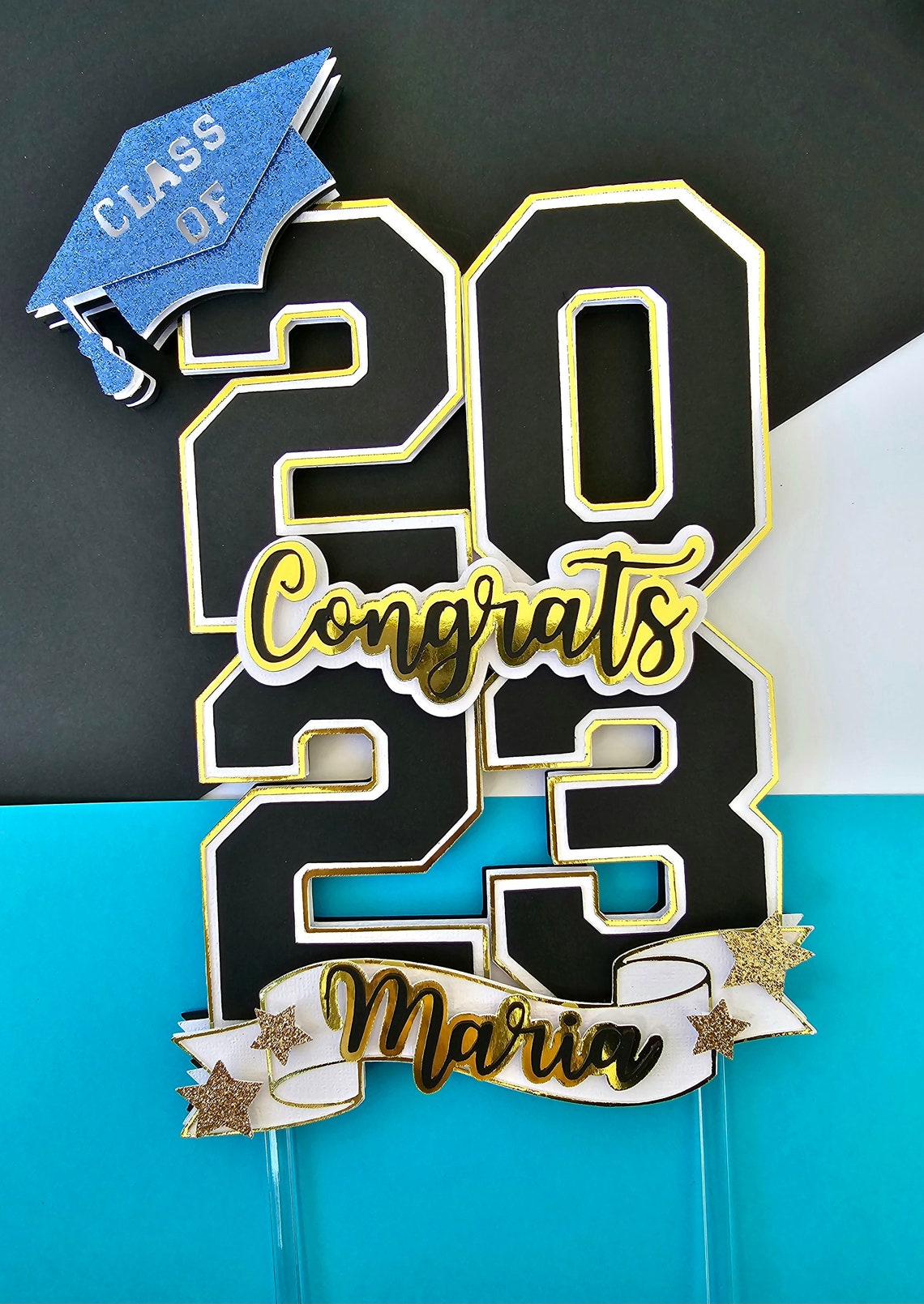 Graduation Cake Topper Class of 2023 Graduation Decoration Personalized ...