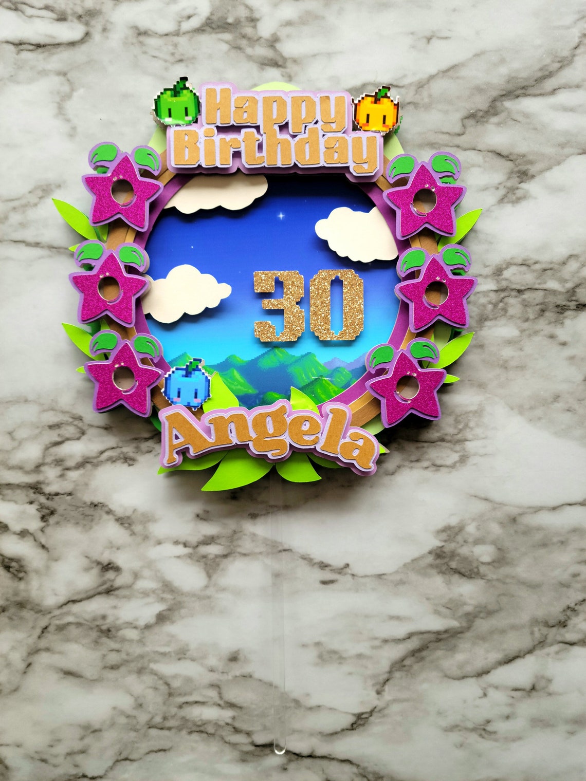 Stardew Valley Star Drop Stardew Valley Game Gamer Cake Topper Junimo ...