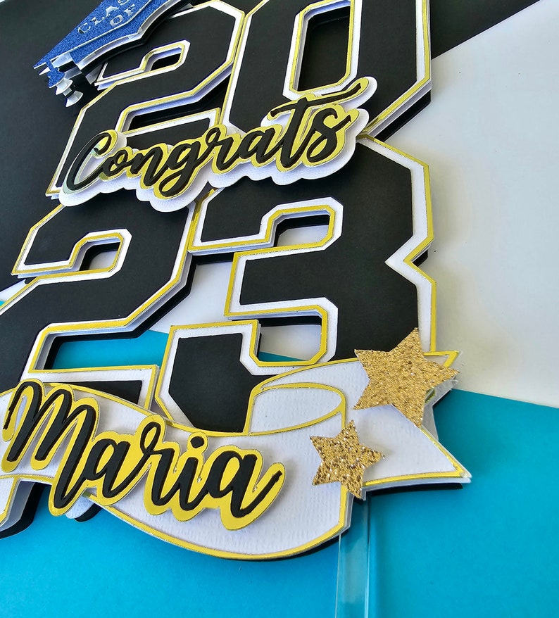 Graduation Cake Topper Class of 2023 Graduation Decoration Personalized ...