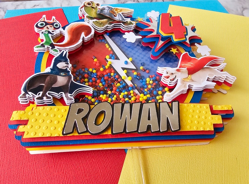 Super Pets Shaker Cake Topper LED Light Cake Topper 3D Cake Topper ...