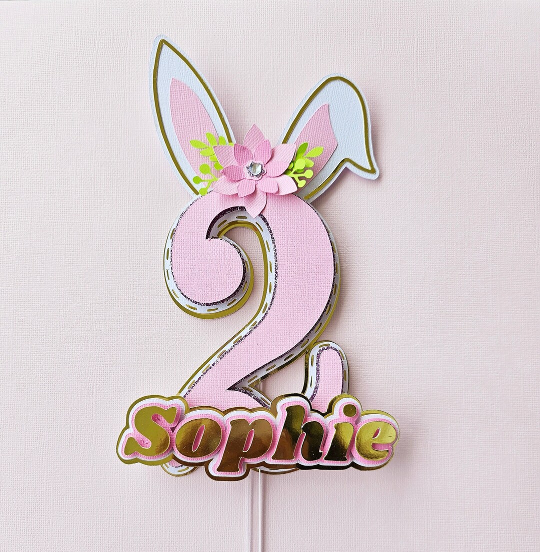 Custom Number Cake Topper | Easter Cake Topper | Bunny Ears | Easter ...