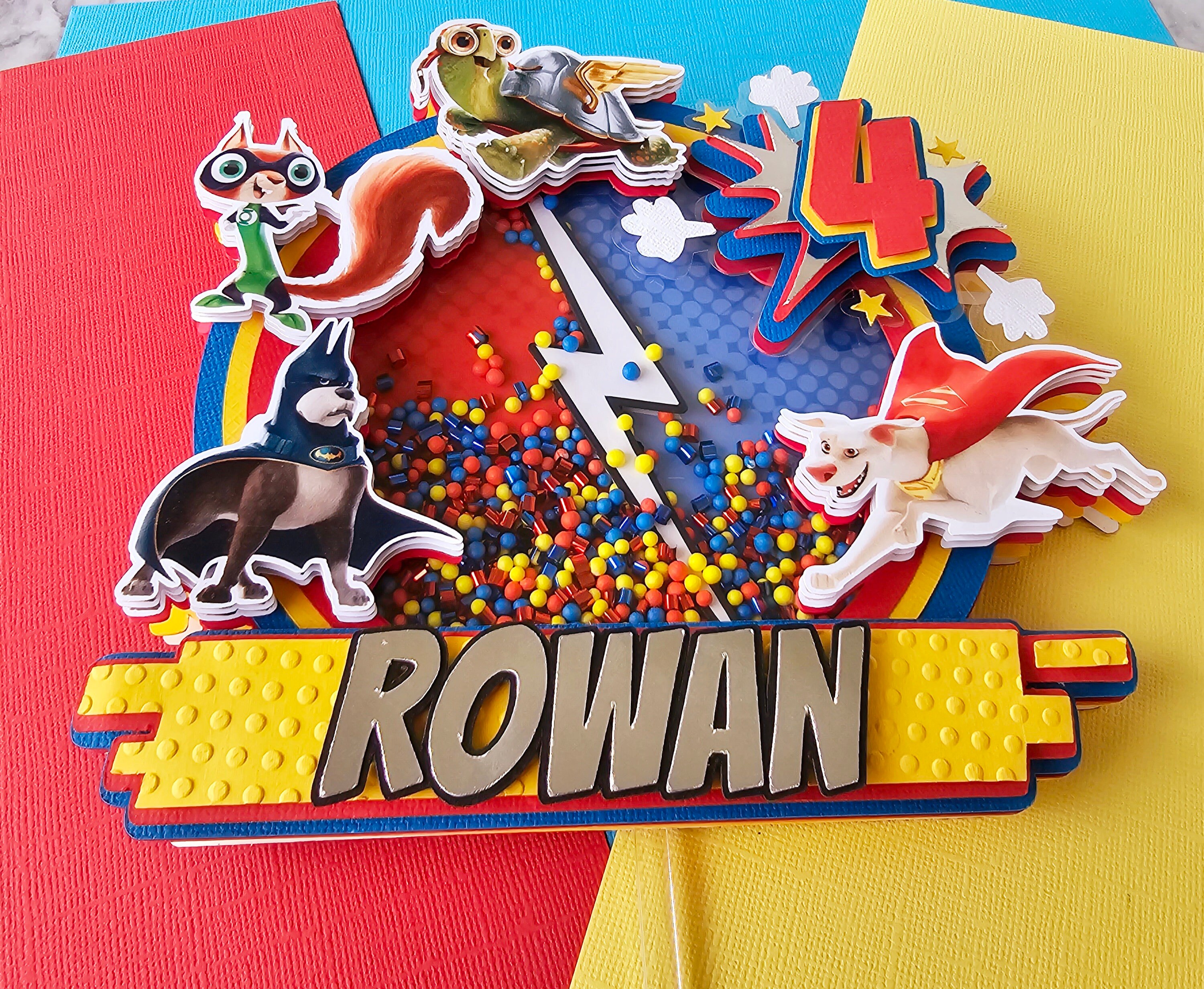 Super Pets Shaker Cake Topper LED Light Cake Topper 3D Cake Topper ...