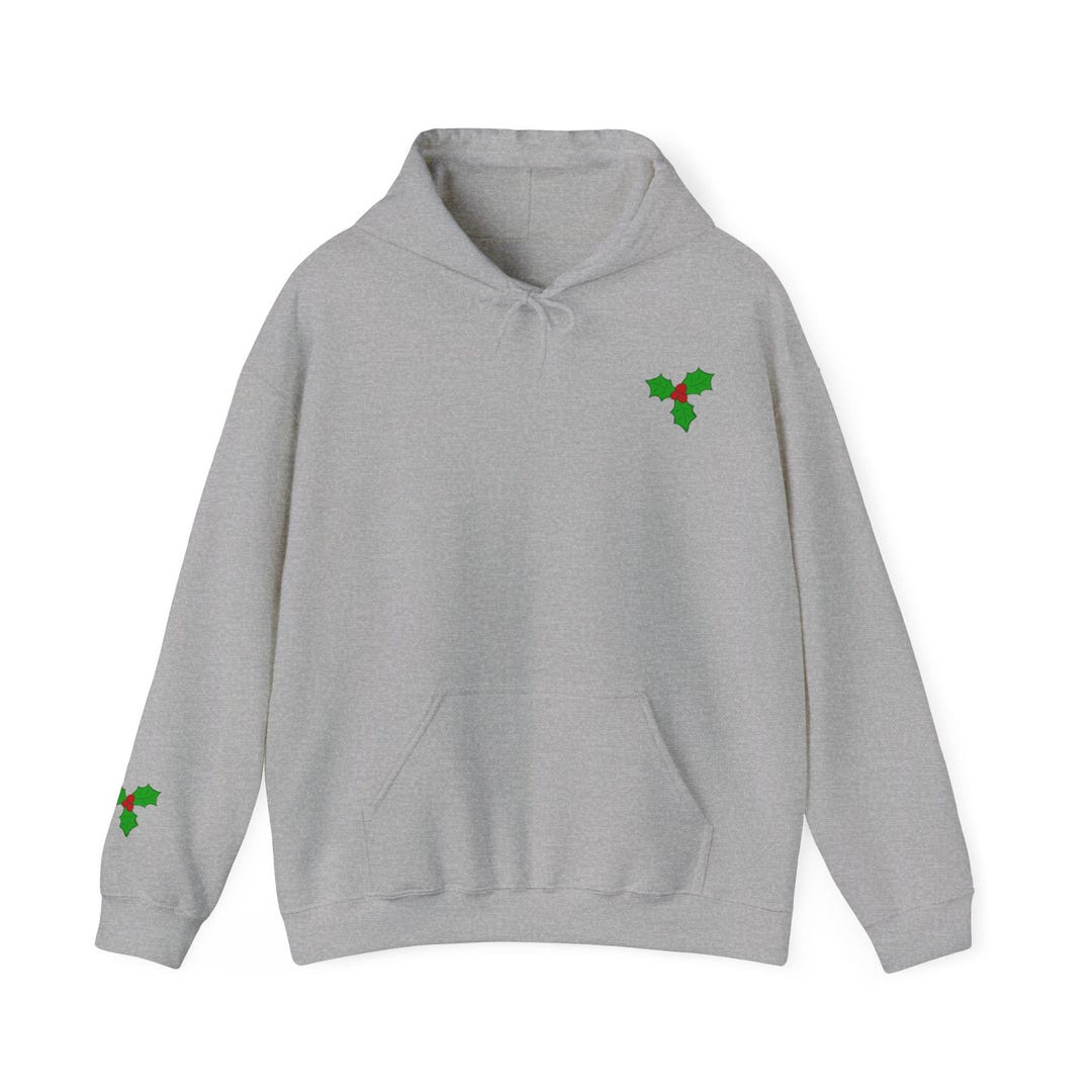 Christmas Mistletoe Hoodie, Holiday Hooded Sweatshirt, Festive Xmas ...