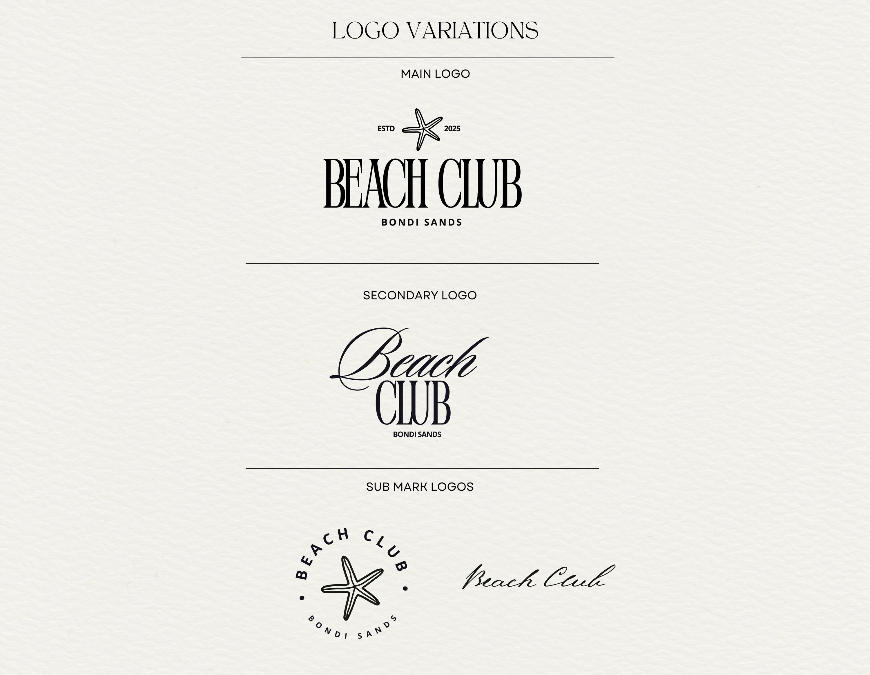 Beach Club Logo Kit: Coastal Brandboard Template (canva) - Etsy