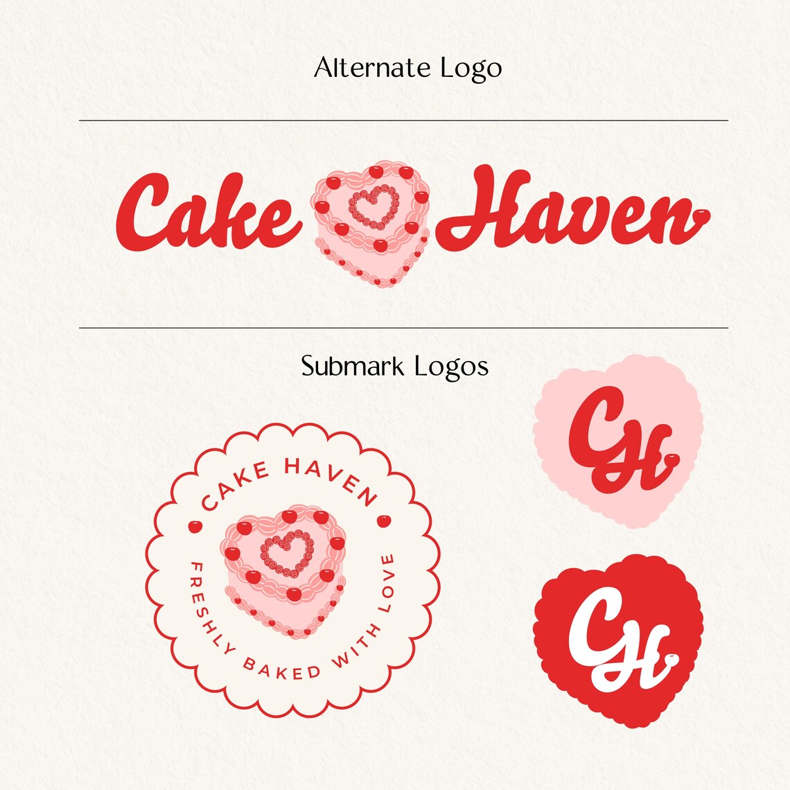 Pink Cake Logo, Vintage Cake Logo, Bakery Logo, Retro Logo Design ...