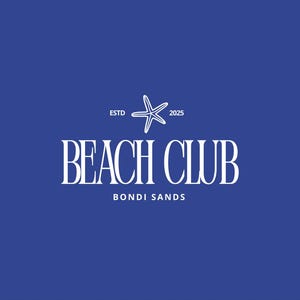 Beach Club Logo Kit: Coastal Brandboard Template (canva) - Etsy