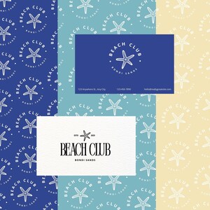 Beach Club Logo Kit: Coastal Brandboard Template (canva) - Etsy