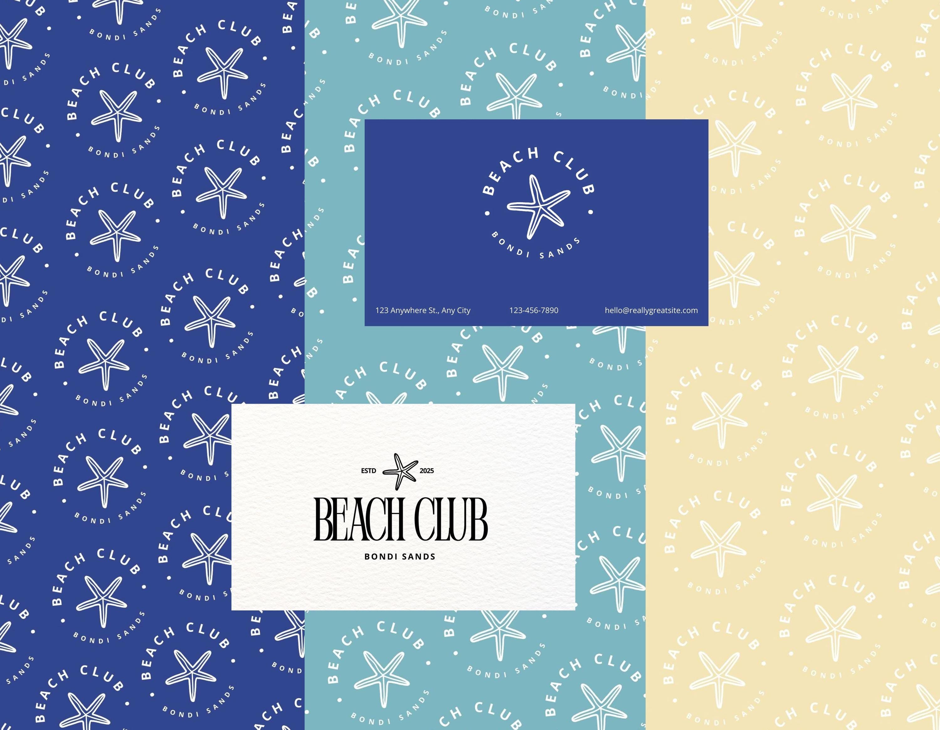 Beach Club Logo Kit: Coastal Brandboard Template (canva) - Etsy