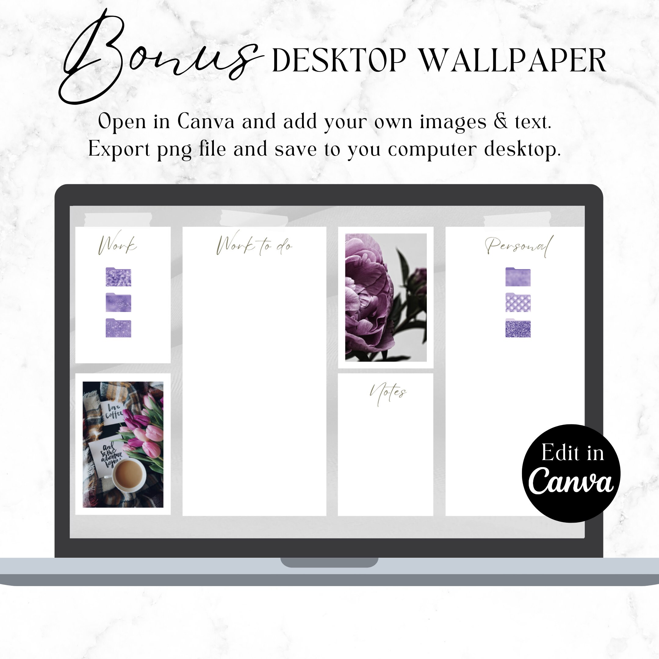 Desktop Icons PURPLE Aesthetic MacBook Folders Glitter - Etsy