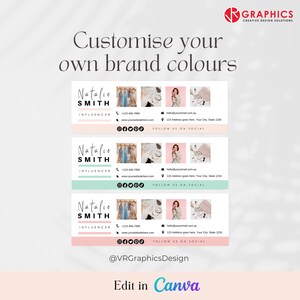 Email Signature Fully Editable Canva Template Blogger Email - Etsy
