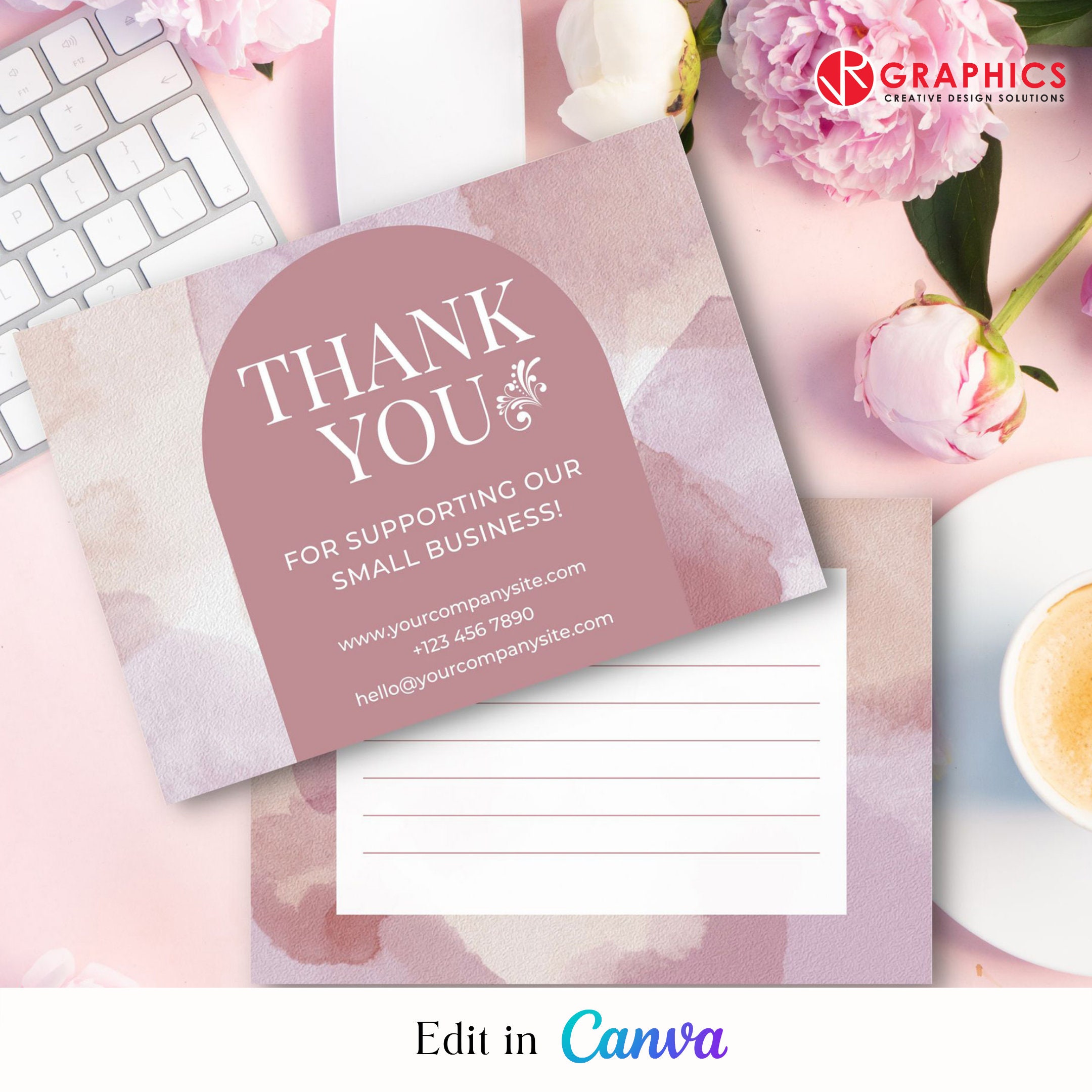 Tarjetas de agradecimiento imprimibles negocios - Etsy España