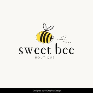 Bee Logo, Kids Logo, Boho Logo, Logo Design, Premade Logo, Modern Logo ...