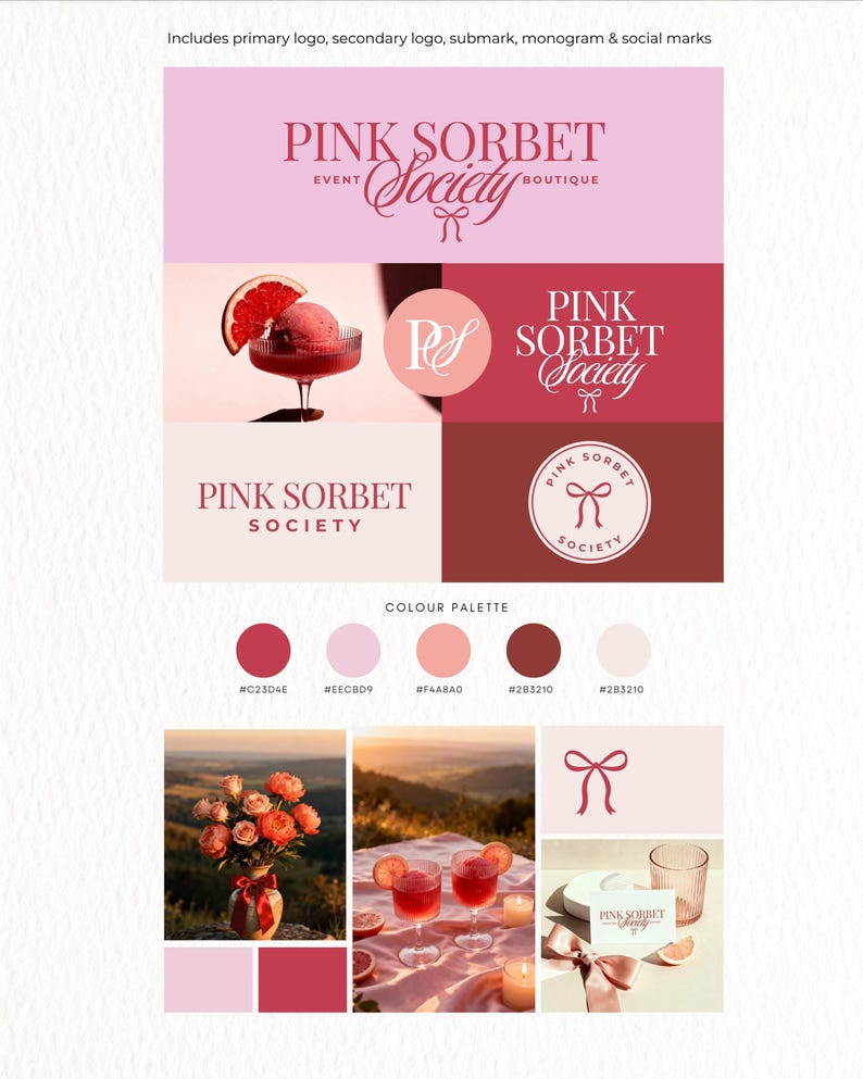 Luxury Event Planner Brand Kit | Canva Logos, Patterns, Templates ...
