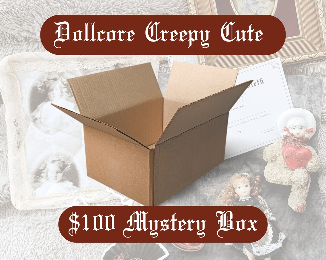 Dollcore Creepy Cute Mystery Box Large Oddity Home Decor Collectible ...