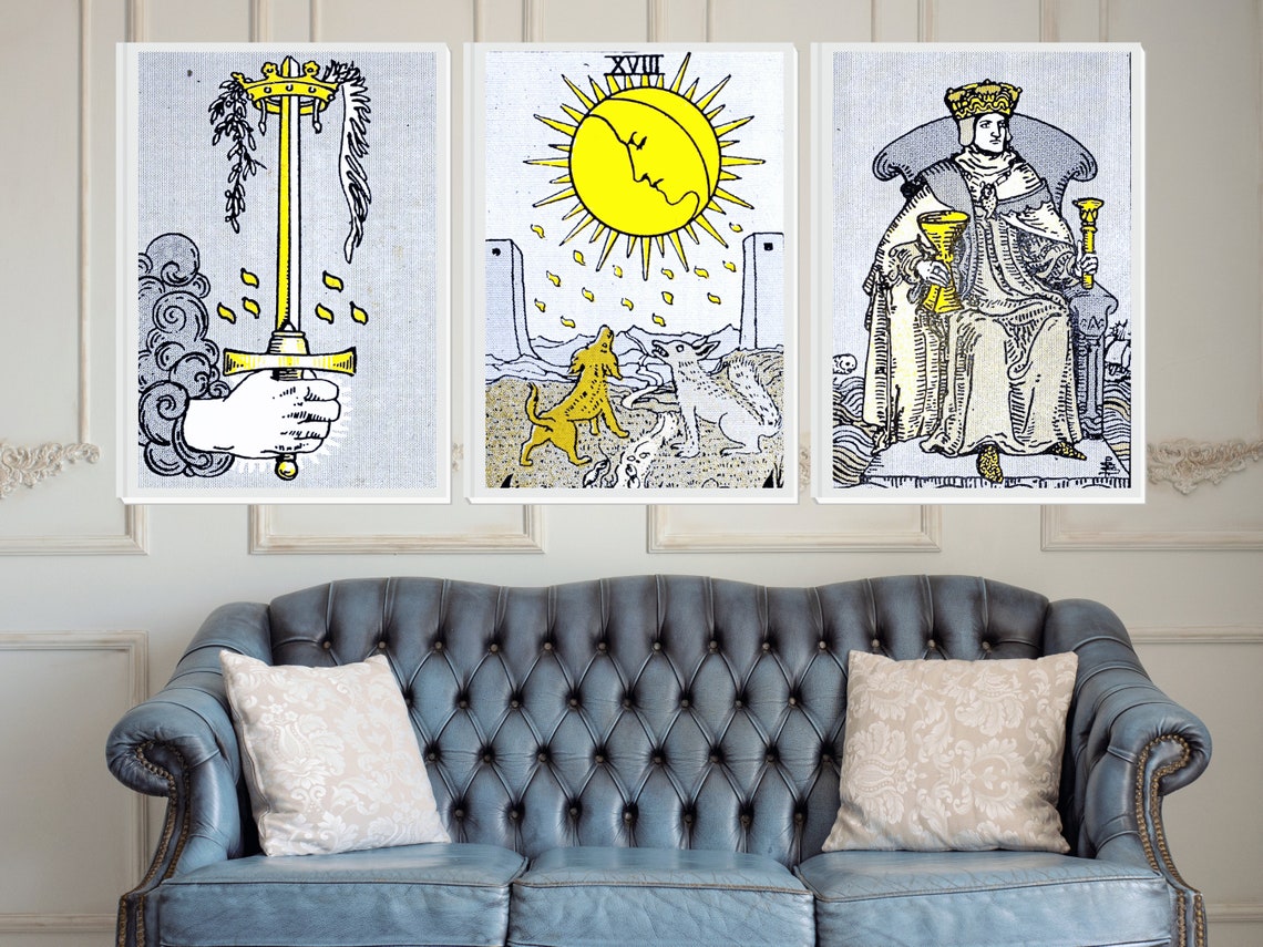 Tarot Deck Print Set Printable Vintage Tarot Cards Illustration ...