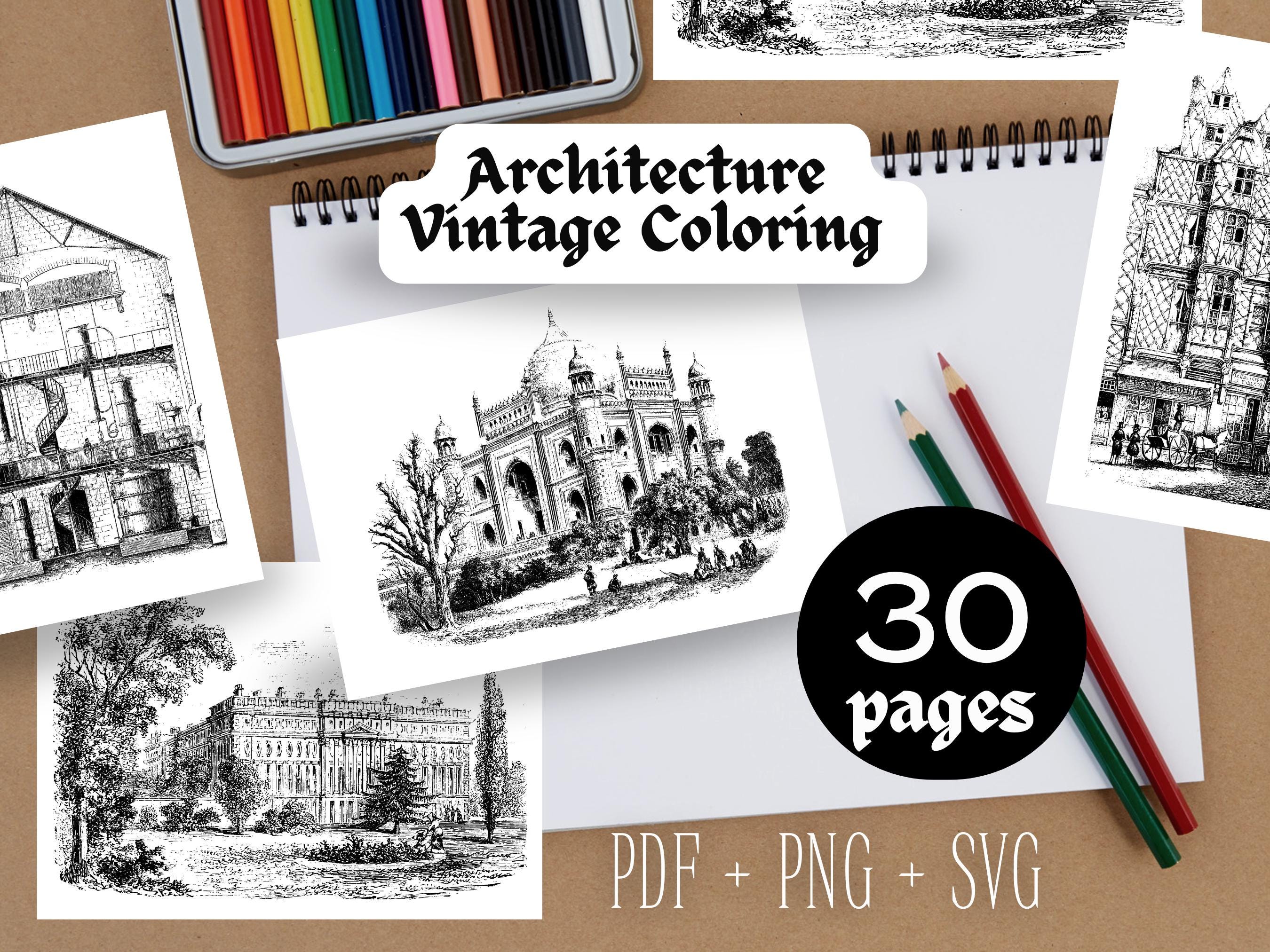 Architecture Colouring Pages - 30 Historical Building Church Cathedral ...