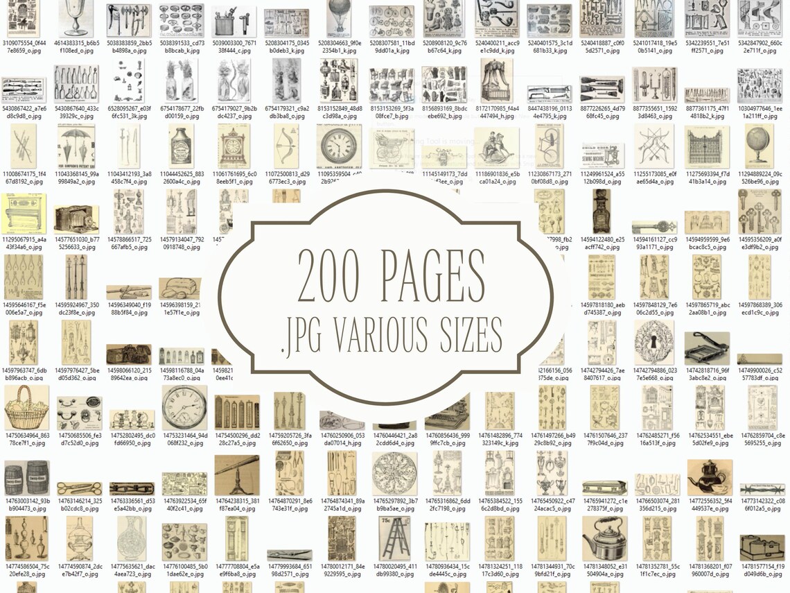 Vintage Objects Coloring Pages | Victorian Illustrations Book Digital ...