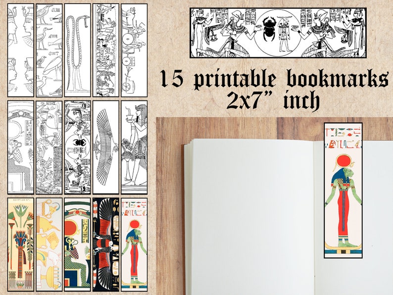 Ancient Egypt Coloring Pages Vintage Egyptian Illustrations Digital ...