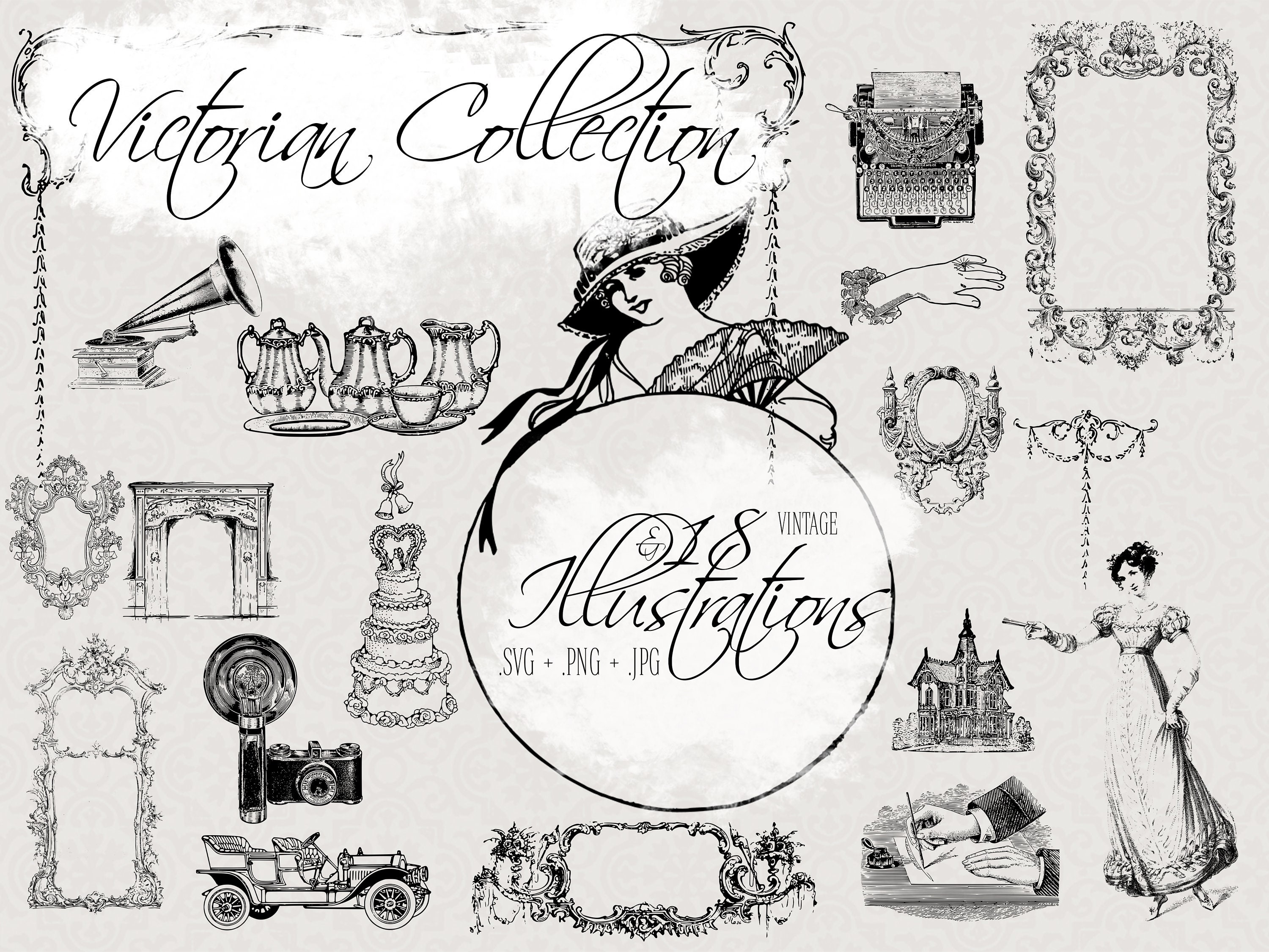 Victorian Collection Vintage Wedding Printable Set Bundle Signs Table ...