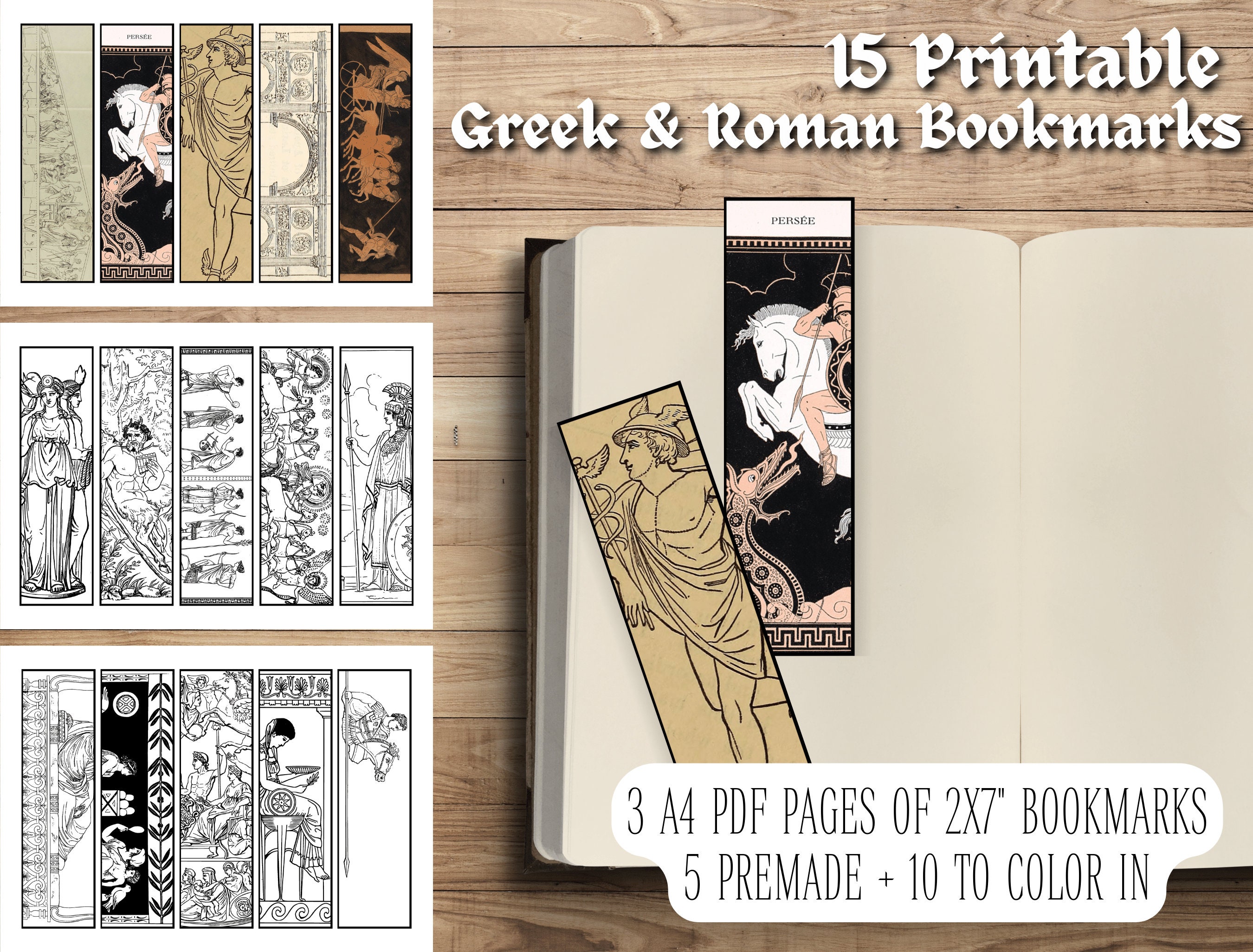 Ancient Greek & Roman Coloring Pages | Vintage Illustrations Coloring ...